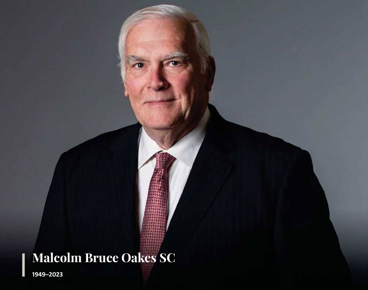 Malcolm Bruce Oakes SC | Chinese Australian Historical Society